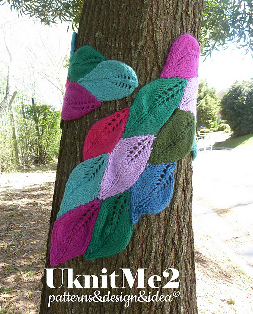 Ravelry: Scarf Leaves pattern by UKnitMe2