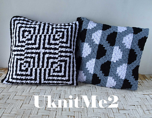 Ravelry: c2c Molecules Pillow pattern by U Knit Me 2