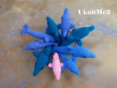 Ravelry: Dolphin Rattle/Toy/Mobile Beginner amigurumi pattern by U Knit ...
