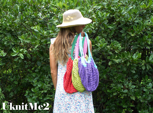 Ravelry: Mesh Grocery Bag with LINING pattern by U Knit Me 2