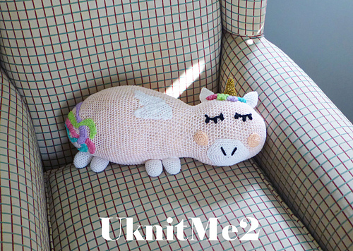 Ravelry: Unicorn Pillow Amigurumi pattern by U Knit Me 2