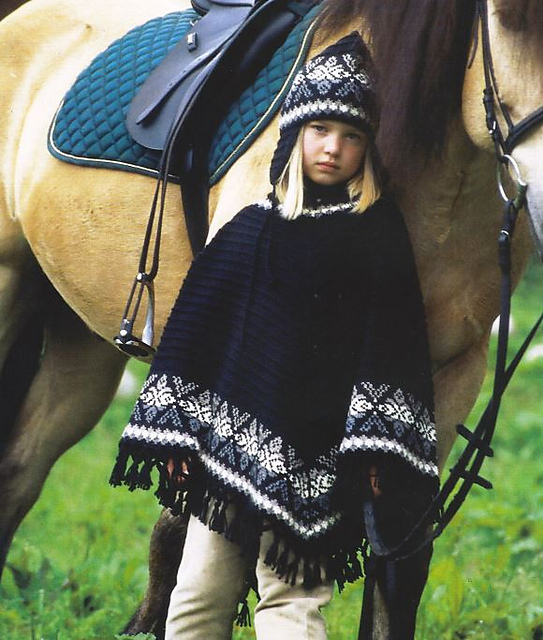 Ravelry: 13610 Poncho & Cap pattern by Dale Design