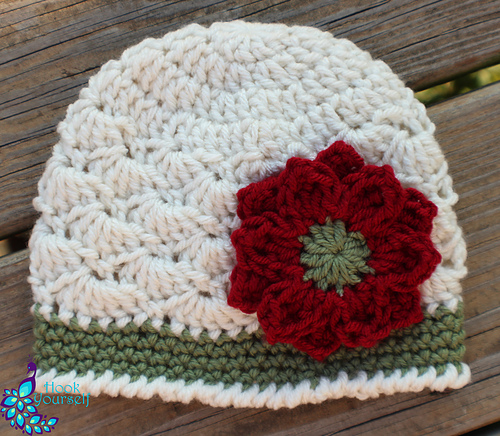 Ravelry: Sunflower & Poinsettia Beanie pattern by Amanda Barile