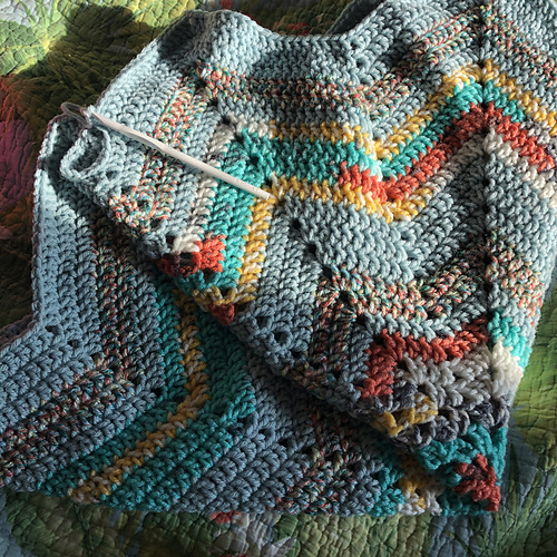 Ravelry: 9-pointed Popcorn Round Ripple Afghan pattern by Gene Saunders