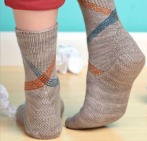 Ravelry: Our Paths Cross Socks pattern by Lorilee Beltman