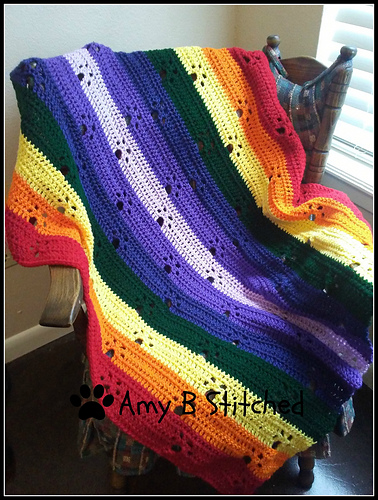 Ravelry: Meandering Paw Prints over the Rainbow Bridge pattern by Amy B ...