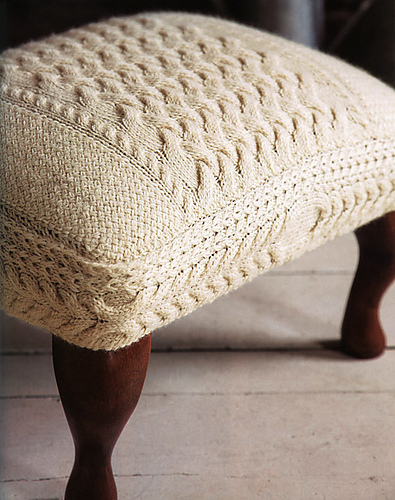 Ravelry: Cabled Footstool pattern by Ruth Cross