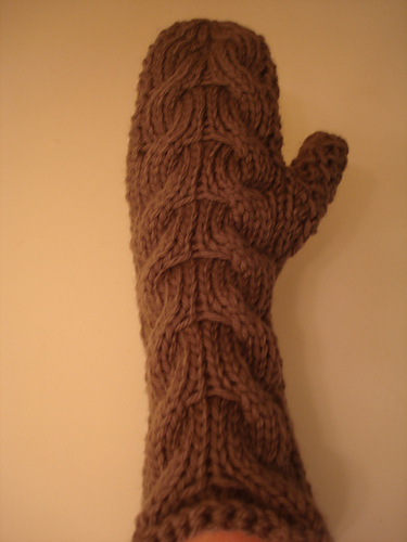 Ravelry: Twilight Chunky Bella Mittens, Knitted Flat. pattern by Nancy Fry