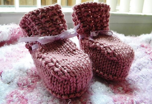 Ravelry: Just Hatched Booties pattern by Anjali