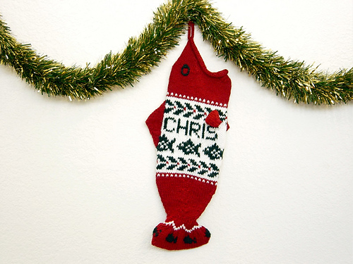 Ravelry: Merry Chris-Fish Christmas Stocking pattern by Linda Taylor