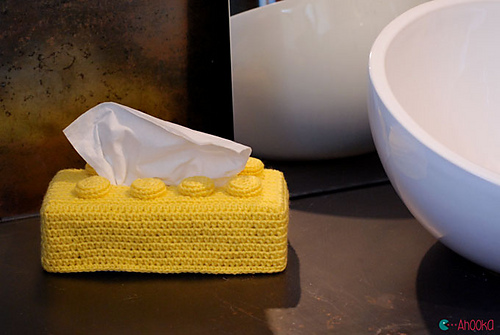 Ravelry: Lego brick tissue box cover pattern by Ahooka Migurumi
