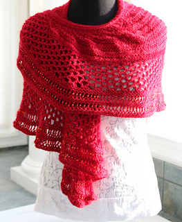 Ravelry: alaskagirlknits' Red Shawl