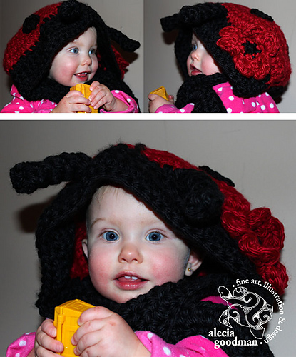 Ravelry: Jitterbug Ladybug and Bumblebee Scoodies pattern by Donna Knox