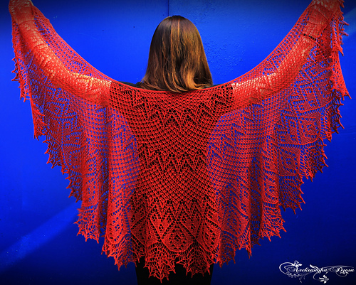 Ravelry: Flame of love shawl pattern by Maryna Radzko