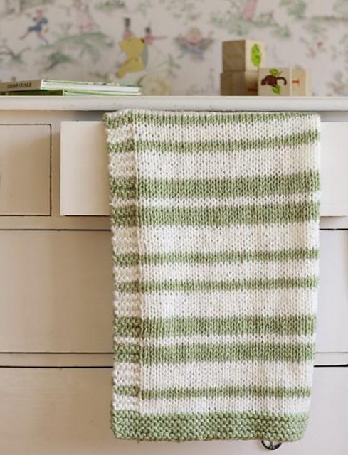 Ravelry: Green Striped Blanket pattern by Candi Jensen
