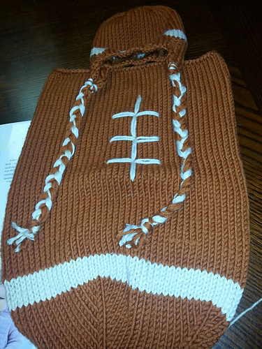 Ravelry: Football Baby Sack and Hat pattern by Alex Jochum