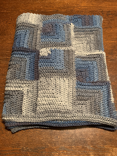 Ravelry: Continuous Mitered Square Blanket pattern by Kara Gunza