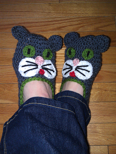 Ravelry: Ladies Cat Slippers pattern by Susan Wilkes-Baker