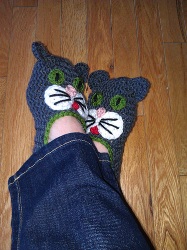 Ravelry: Ladies Cat Slippers pattern by Susan Wilkes-Baker
