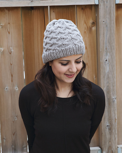 Ravelry: Diamond Cable Knit Hat pattern by Leelee Knits