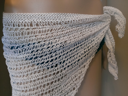 Ravelry: Sparkly Trimmed Crochet Sarong Swimsuit Cover Up pattern by ...