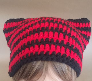 Ravelry: Striped Cat Ear Beanie pattern by Amelia Rowley
