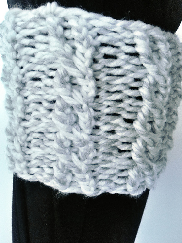 Ravelry: Loom Knit Cable Boot Cuffs pattern by Amelia Pothoven