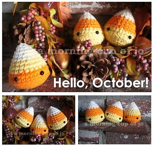 Ravelry: Halloween Candy Corn Creatures pattern by Josephine Wu