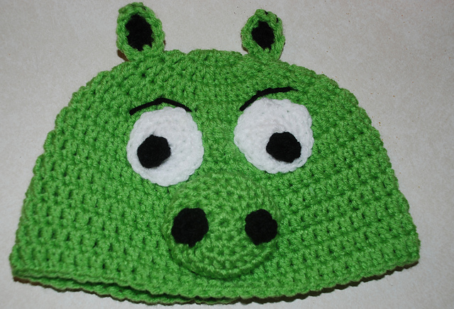 Ravelry: Green Pig Angry Bird Child Hat pattern by Amy Lehman