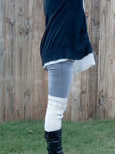 Ravelry: White Stag Over the Knee Boot Cuffs pattern by Diana Burk