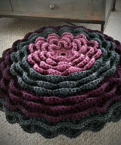 Ravelry: Cozy Flora Floor Pillow pattern by Diana Burk
