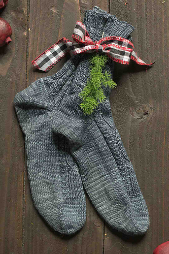 Ravelry: Two Cables Socks pattern by Fatimah Hinds