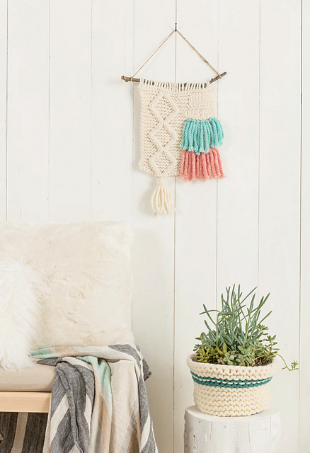 Ravelry: Cable Knit Wall Hanging (2015016) pattern by Erin Black