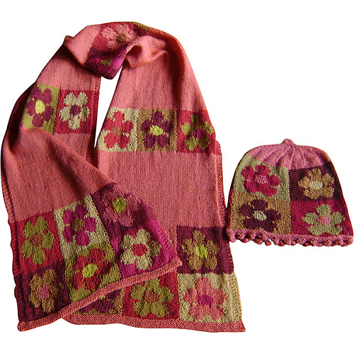 Ravelry: Intarsia Scarf and Hat pattern by Ane-Karin Pedersen