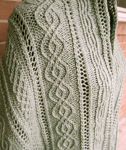 Ravelry: Mallero Alpine Cabled Shawl pattern by Linda Lehman