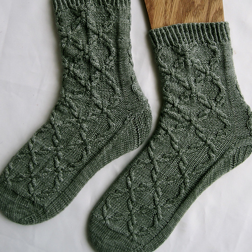 Ravelry: Popluar Cabled Socks pattern by Linda Lehman