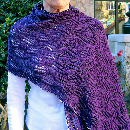 Ravelry: Cable Lace Ladder Wrap pattern by Linda Lehman