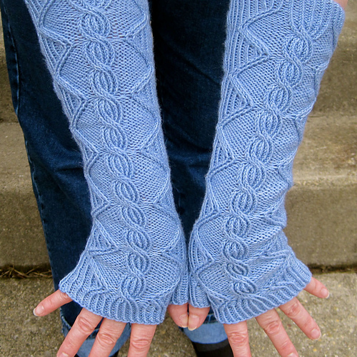 Ravelry: White Mountain Long Mitts pattern by Linda Lehman
