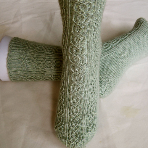Ravelry: Chamonix Alpine Cabled Socks pattern by Linda Lehman