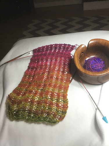 Ravelry: angelaknitsnow's One Row Lace Scarf