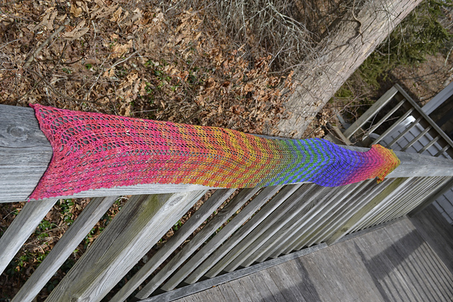 Ravelry: angelaknitsnow's One Row Lace Scarf