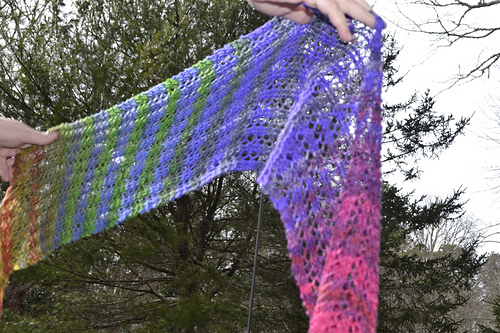 Ravelry: angelaknitsnow's One Row Lace Scarf