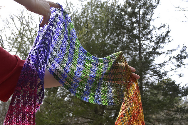 Ravelry: angelaknitsnow's One Row Lace Scarf