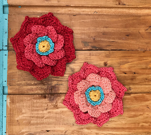 Ravelry: 3D Flower Motif pattern by Annelies Baes
