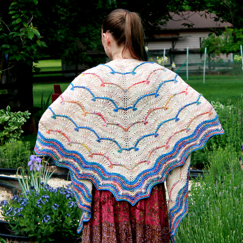Ravelry: Spark and Flow Shawl pattern by Liz Capik