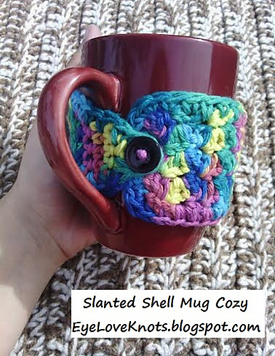 Ravelry: Slanted Shell Mug Cozy pattern by Alexandra of EyeLoveKnots ...