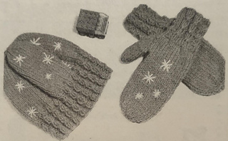 Ravelry: Mitten/Hat Set with Snowflake Trim pattern by Workbasket Magazine