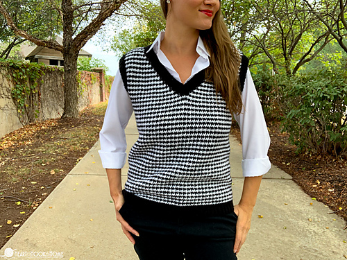 Ravelry: Houndstooth Vest pattern by Ashlea Schumaker