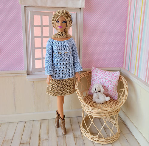 Ravelry: Marianne Barbie pattern by Odile Larranda