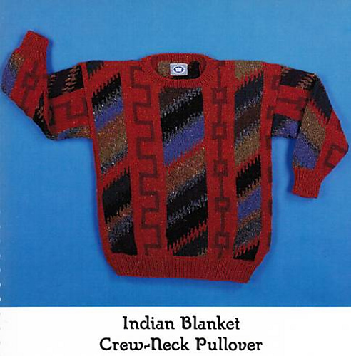 Ravelry: Indian Blanket Crew-Neck Pullover pattern by Stephen & Carol Huber